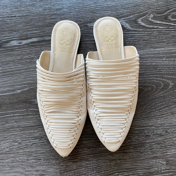 Vince Camuto | Shoes | Vince Camuto Beige Mule Slides | Poshmark